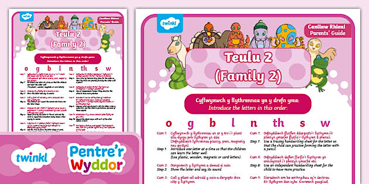 Ffoneg Pentre'r Wyddor: Canllaw Rhieni Teulu 2/Teulu 2 (Family 2) Parents'