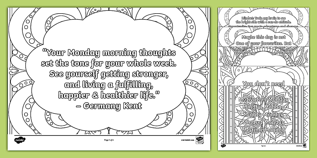 Monday Mindfulness Quotes Display Poster Pack (teacher made)