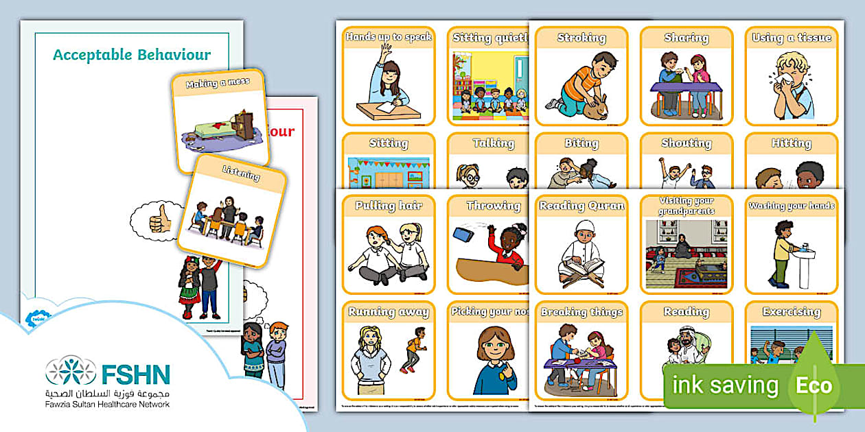 FREE! - Kuwait Acceptable and Unacceptable Behaviours Sorting Activity