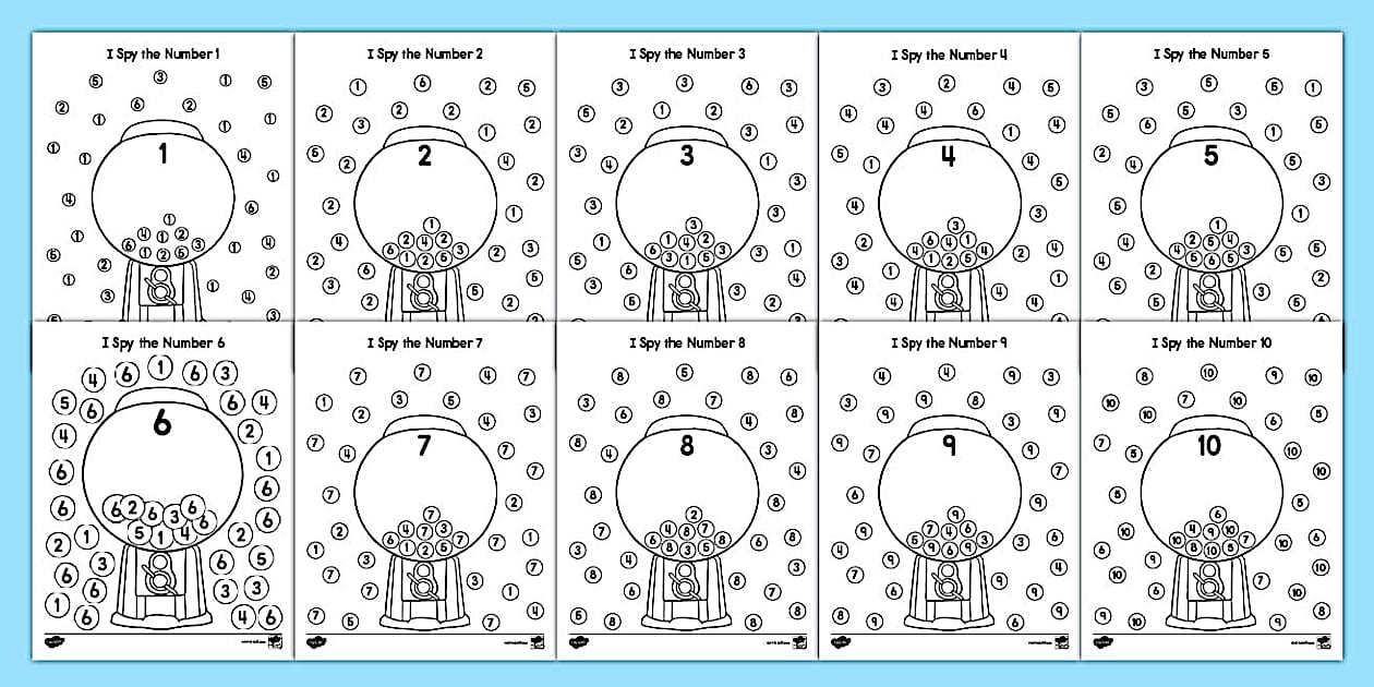 I Spy Numbers 1-10 Activity Pack (Teacher-Made) - Twinkl