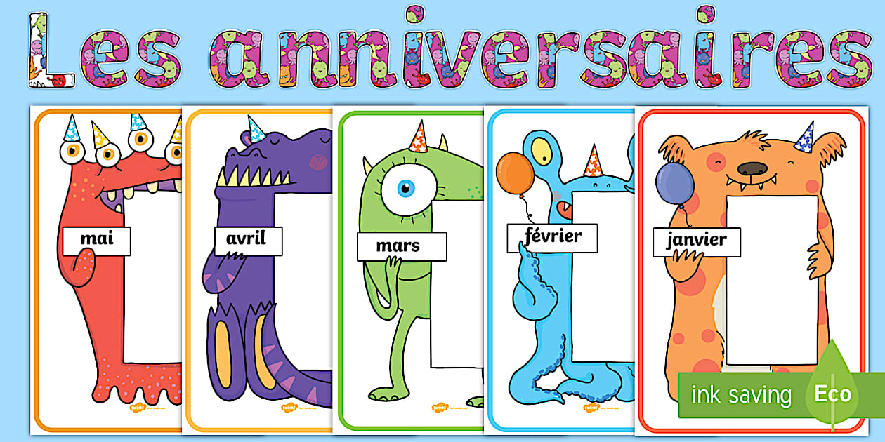 Pack d'affichage : Les anniversaires (teacher made) - Twinkl
