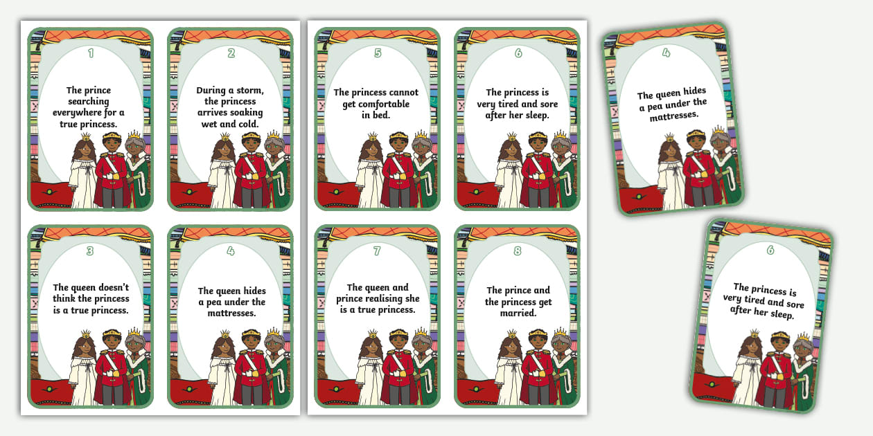 The Princess and the Pea Freeze Frame Drama Flashcards