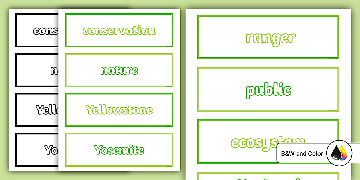 National Park Words | National Park Week | Twinkl USA