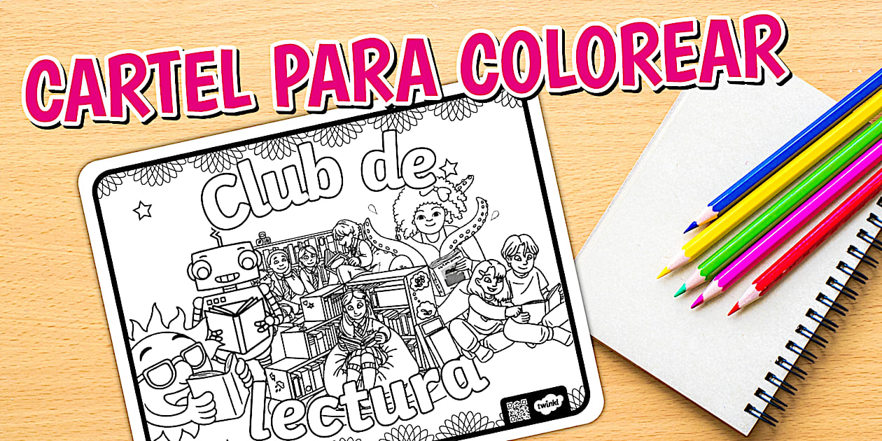 Club de lectura - Primaria para colorear