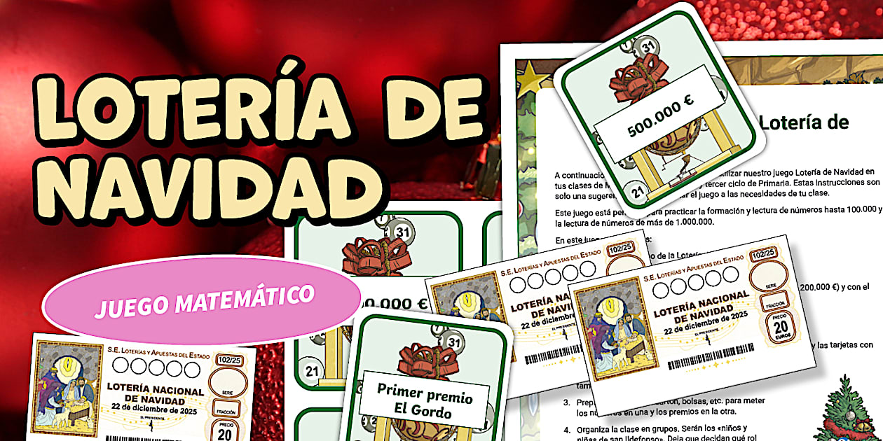 Juego matemático: Lotería de Navidad