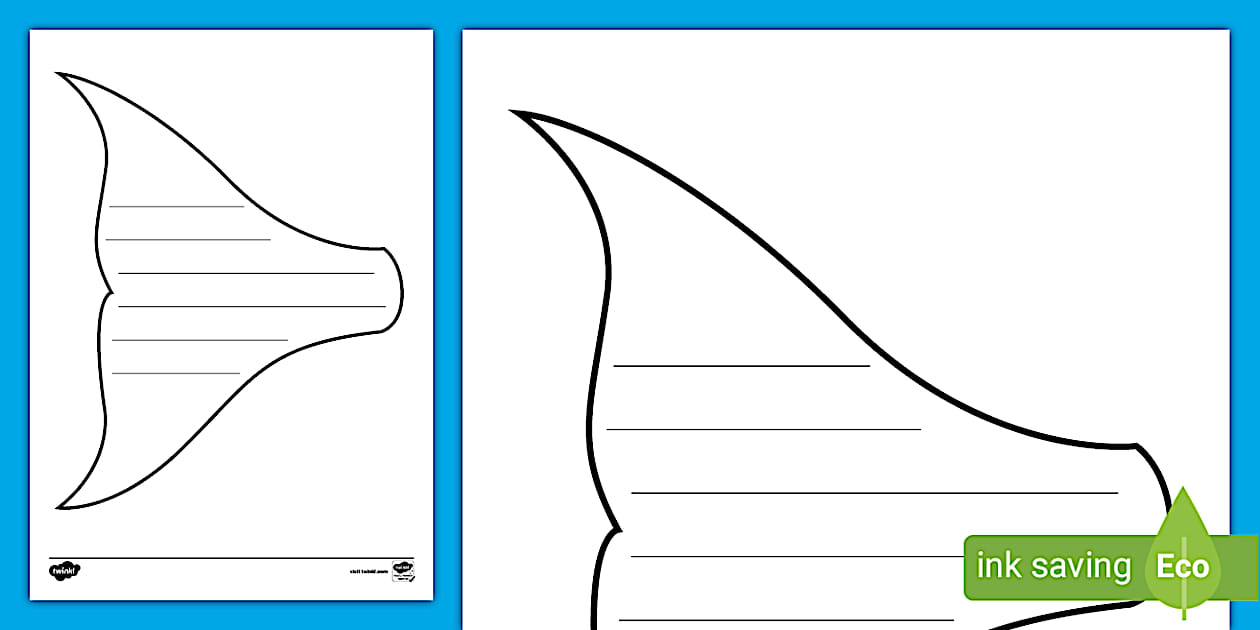 Fish Tail Writing Template (teacher made) - Twinkl