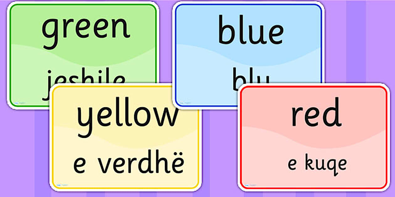 Color Signs EAL Albanian Version (Teacher-Made) - Twinkl