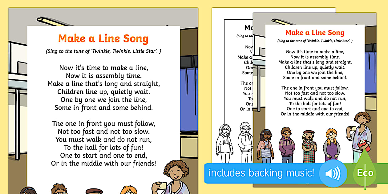 Black and White Make a Line Song (teacher made) - Twinkl