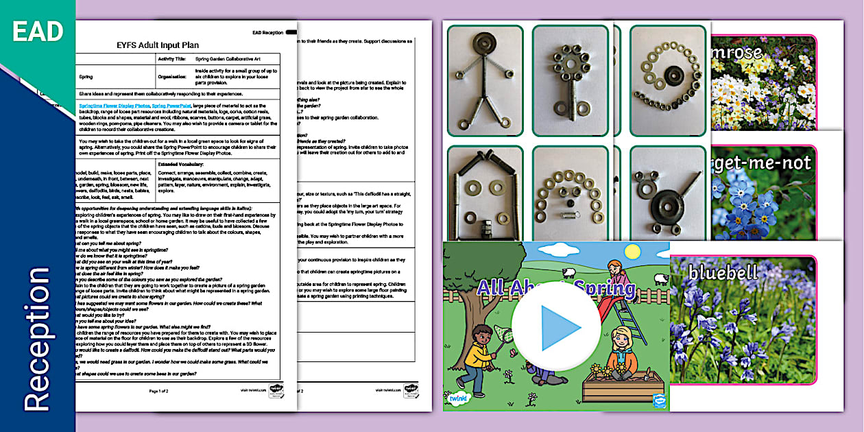 EYFS Spring Garden Collaborative Art Plan and Resource Pack