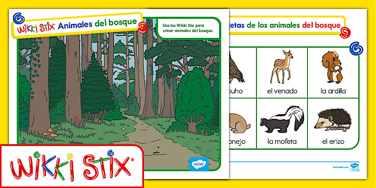 GRATIS Ficha de actividad: Wikki Stix Animales del bosque