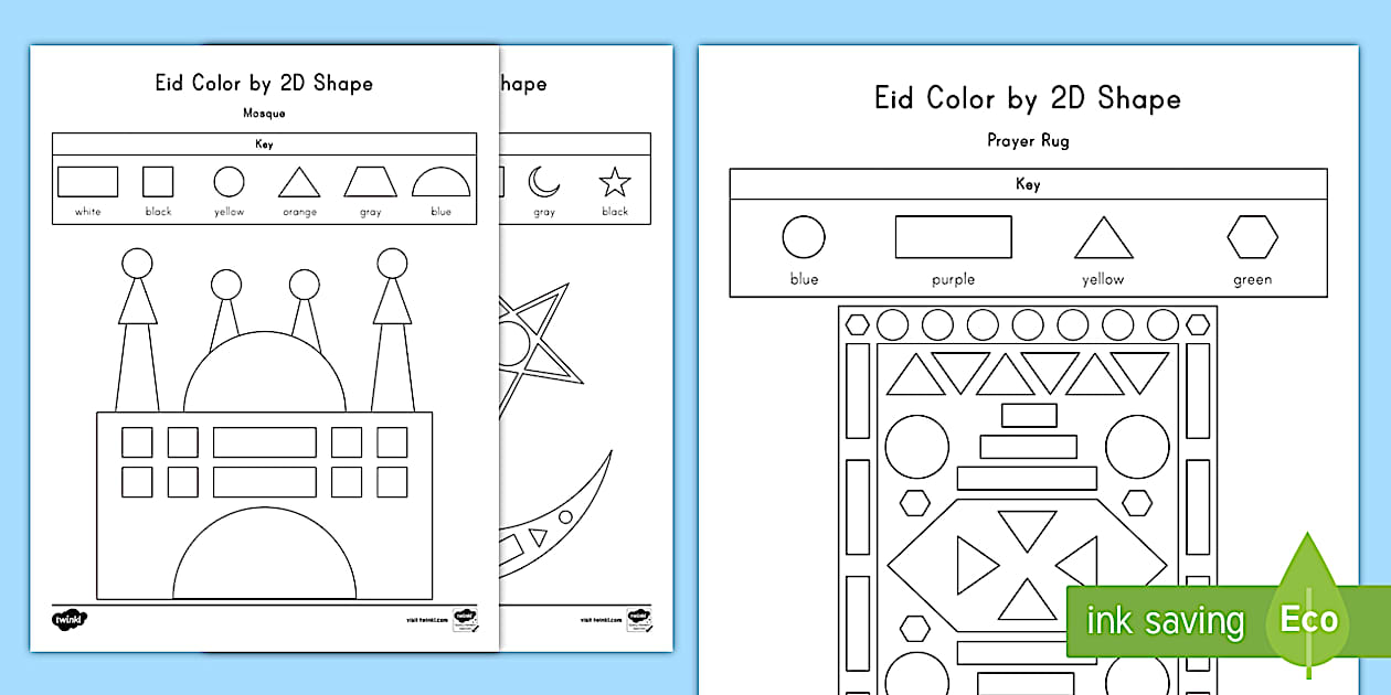 Eid 2D Shape Activity | Islam and Math | Twinkl USA - Twinkl