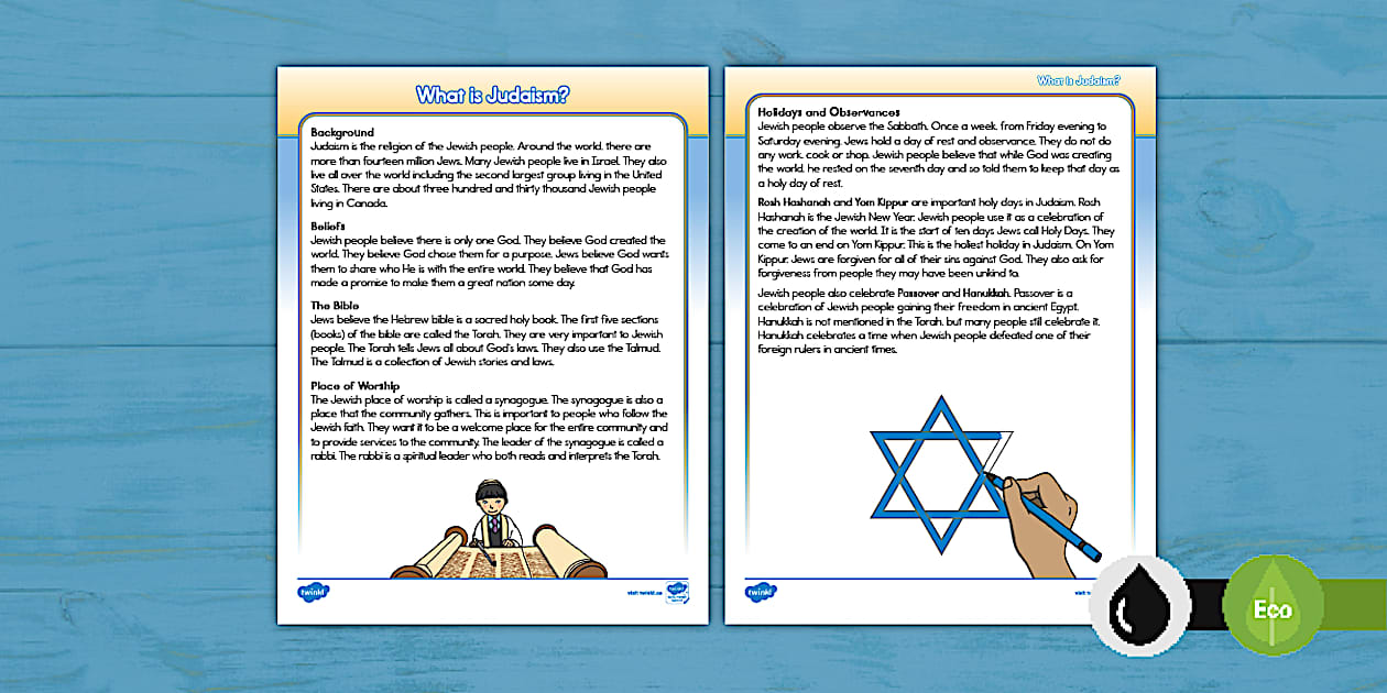 What is Judaism Primary Fact File (teacher made) - Twinkl