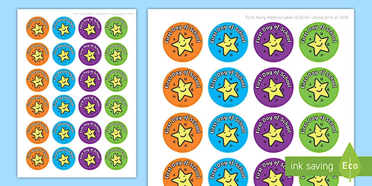 First Day of School Badge (teacher made) - Twinkl