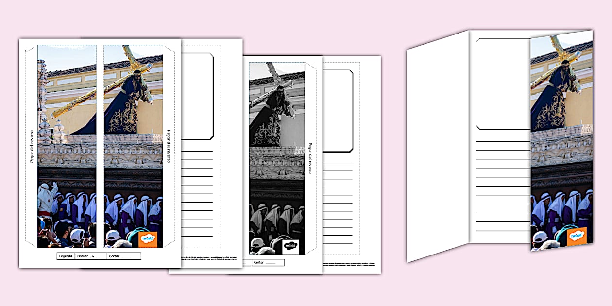 Foldable de escritura: Semana Santa en España
