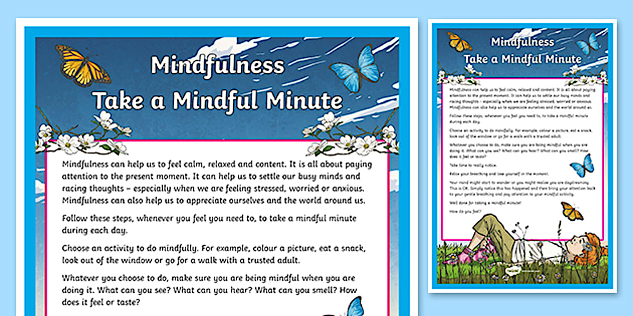 Bouncing Back to Class: Mindfulness Activity Poster | Twinkl
