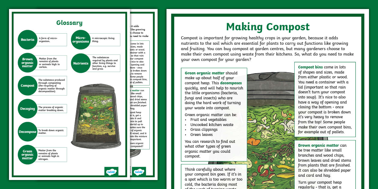 Making Compost Fact Sheet (Teacher-Made) - Twinkl