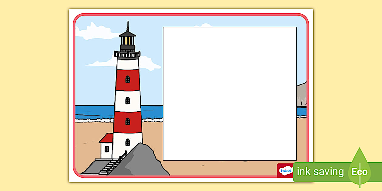 Lighthouse Photo Frame (teacher made) - Twinkl