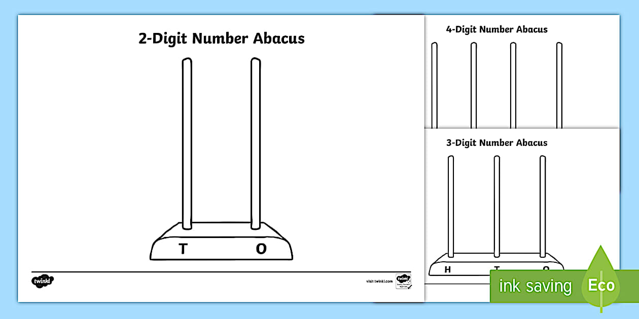 Editable Blank Abacus Template (teacher made) - Twinkl