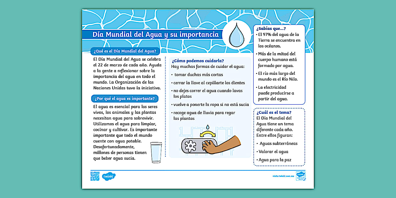 Hoja de información: Día Mundial del Agua y su importancia
