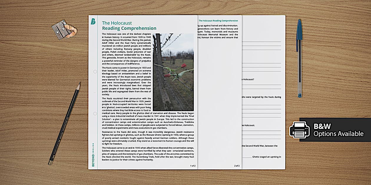 The Holocaust Reading Comprehension (l'enseignant a fait)