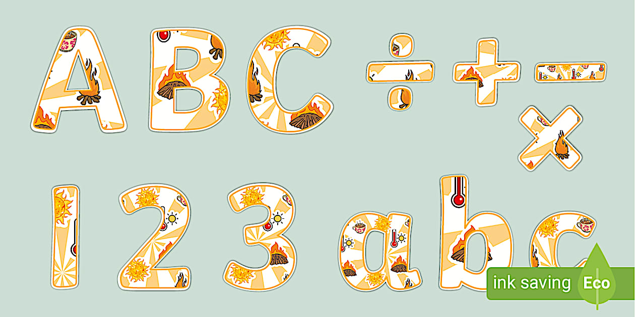 Hot-Themed Display lettering
