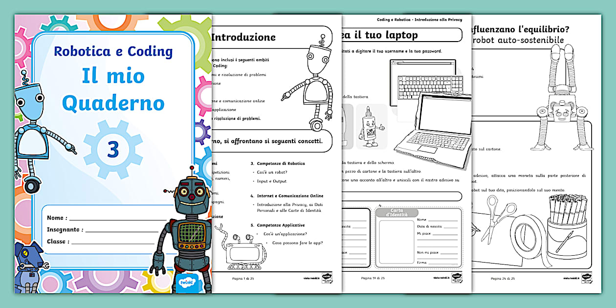 Robotica e Coding: il mio quaderno di esercizi 3 - Twinkl