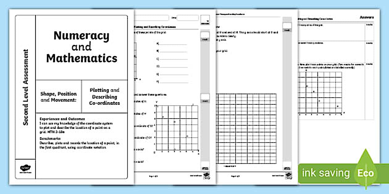 Second Level Numeracy and Mathematics Assessment - Plotting and Describing