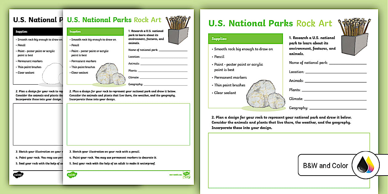 National Parks Artwork | National Park Week | Twinkl USA