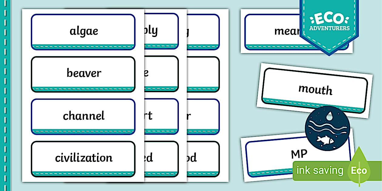 Year 2 Water & Life Below Water: Key Vocabulary Cards