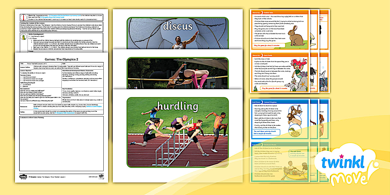 Twinkl Move | The Olympics Themed PE Games 2 Throw That Ball