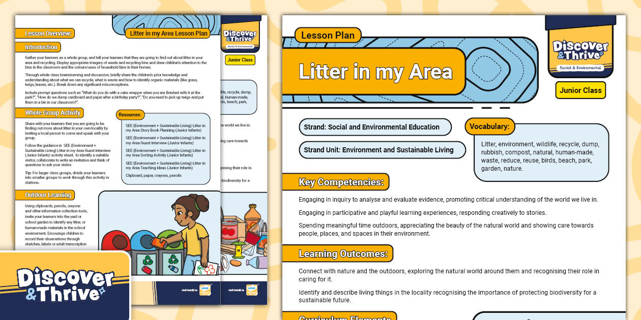 SEE (Environment + Sustainable Living) Litter in my Area Lesson Plan ...