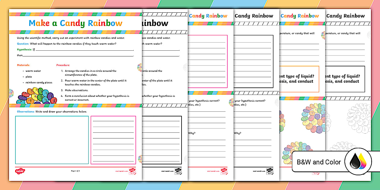 Make a Candy Rainbow Science Experiment for 3rd-5th Grade