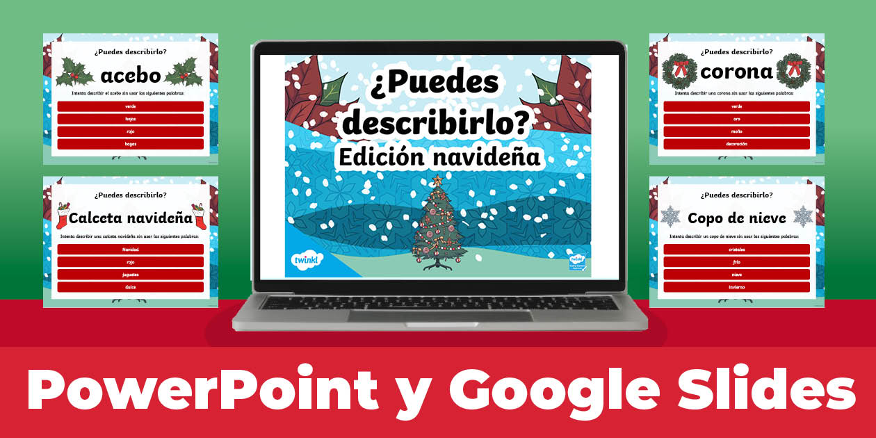 ¿Puedes describirlo? Navidad PowerPoint-Google Slides