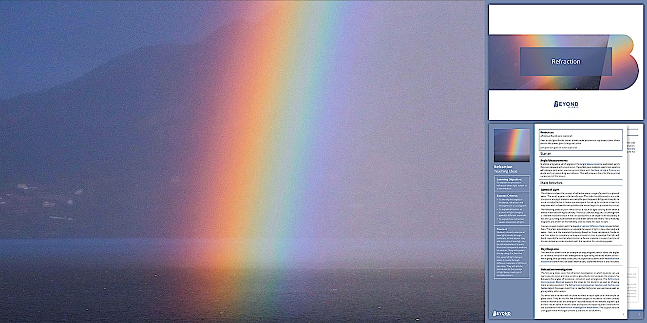 KS3 Waves: Refraction Lesson Pack (teacher made) - Twinkl