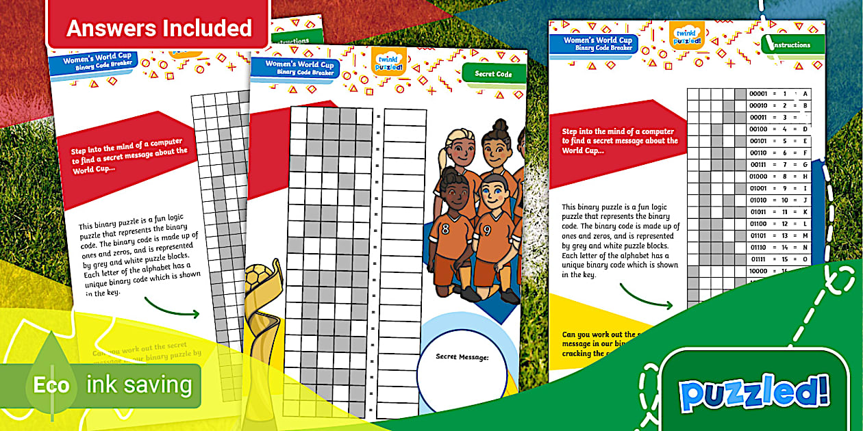 Fun Women's World Cup Binary Puzzle - Secret Message