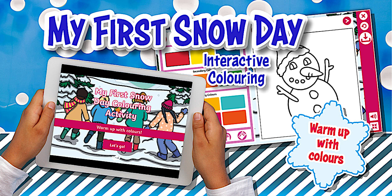 My First Snow Day Interactive Colouring