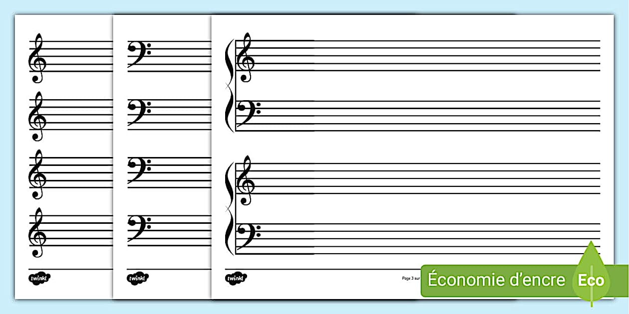Partitions de musique vierges à imprimer (teacher made)