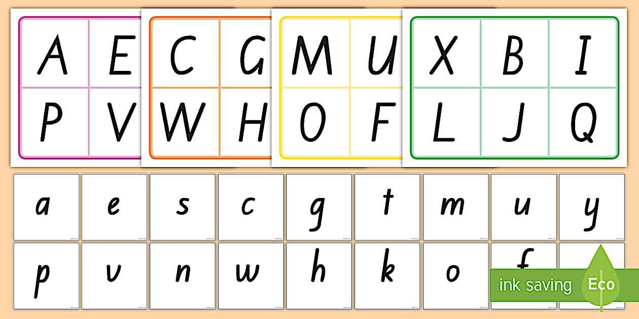 Precursive Upper to Lower-Case Letter Match Bingo - Twinkl