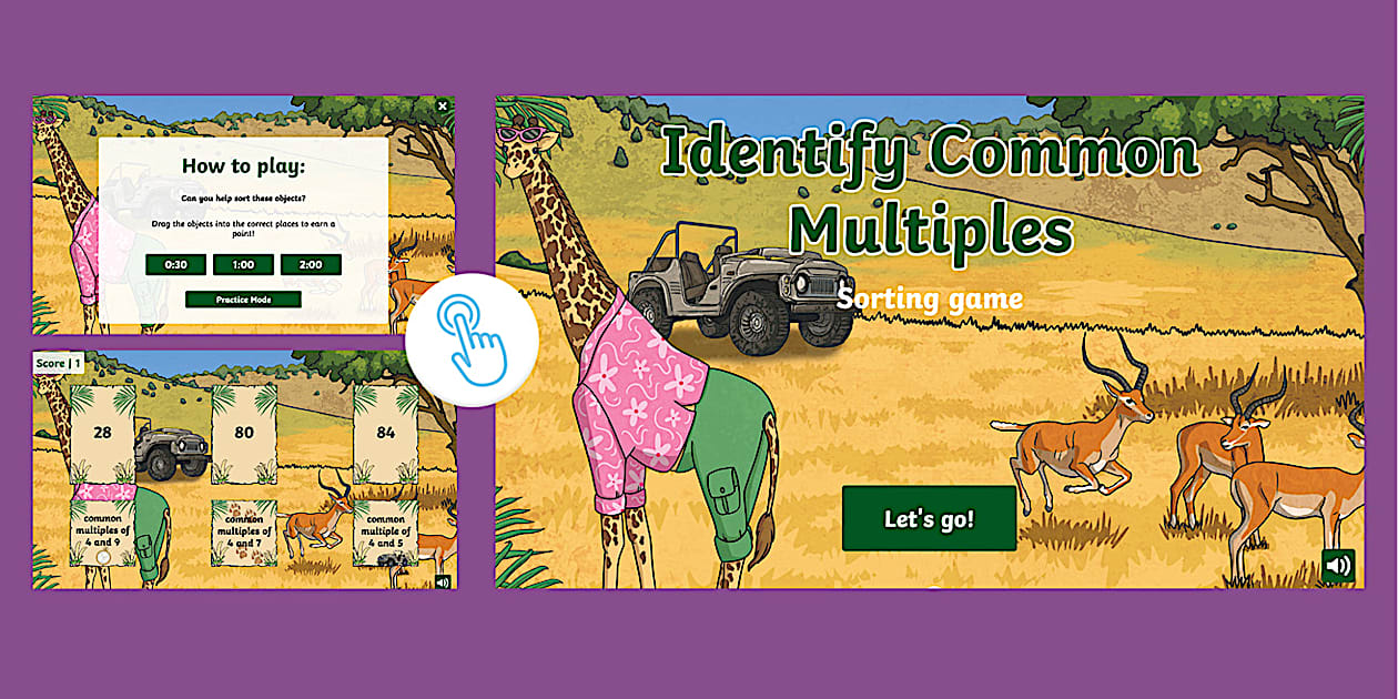 👉 Identify Common Multiples KS2 Maths Sorting Game