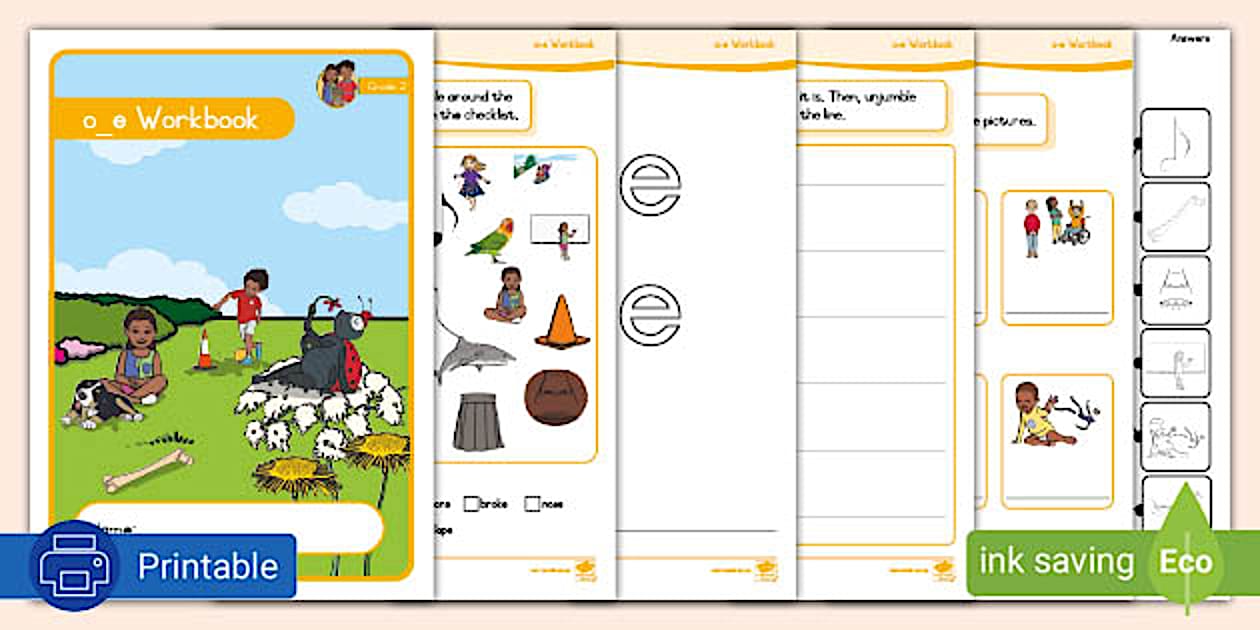 Grade 2 Phonics: o_e Workbook (teacher made) - Twinkl