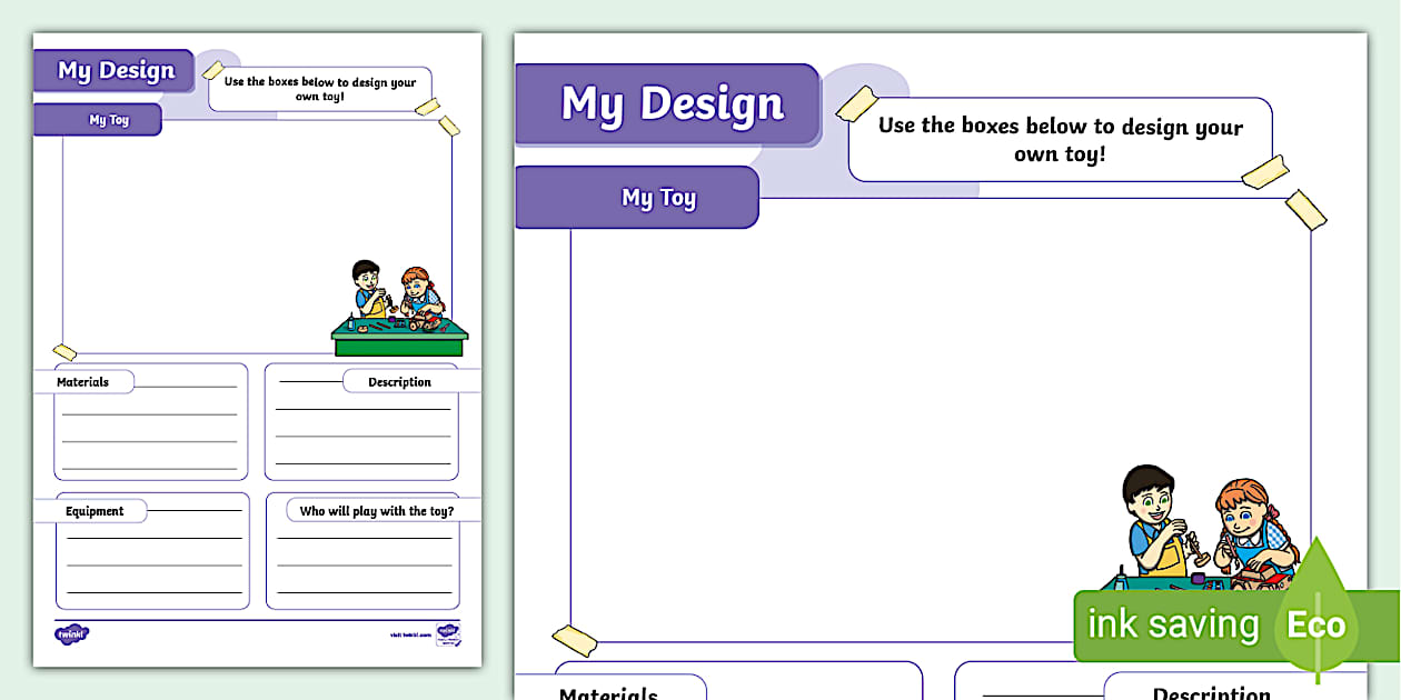Design a Toy Activity Sheet (teacher made) - Twinkl