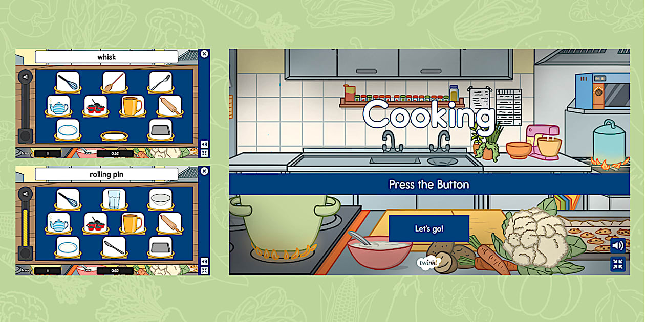 Cooking Press the Button Interactive Activity (teacher made)