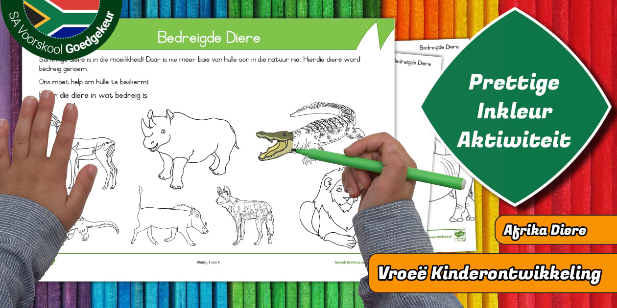 Voorskool - Ons Gaan Op Safari - Bedreigde Diere