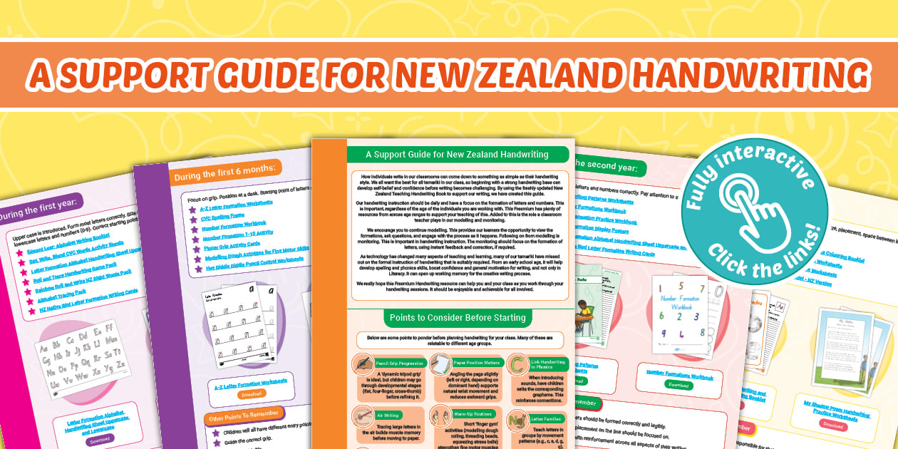 Freemium - A Support Guide for New Zealand Handwriting