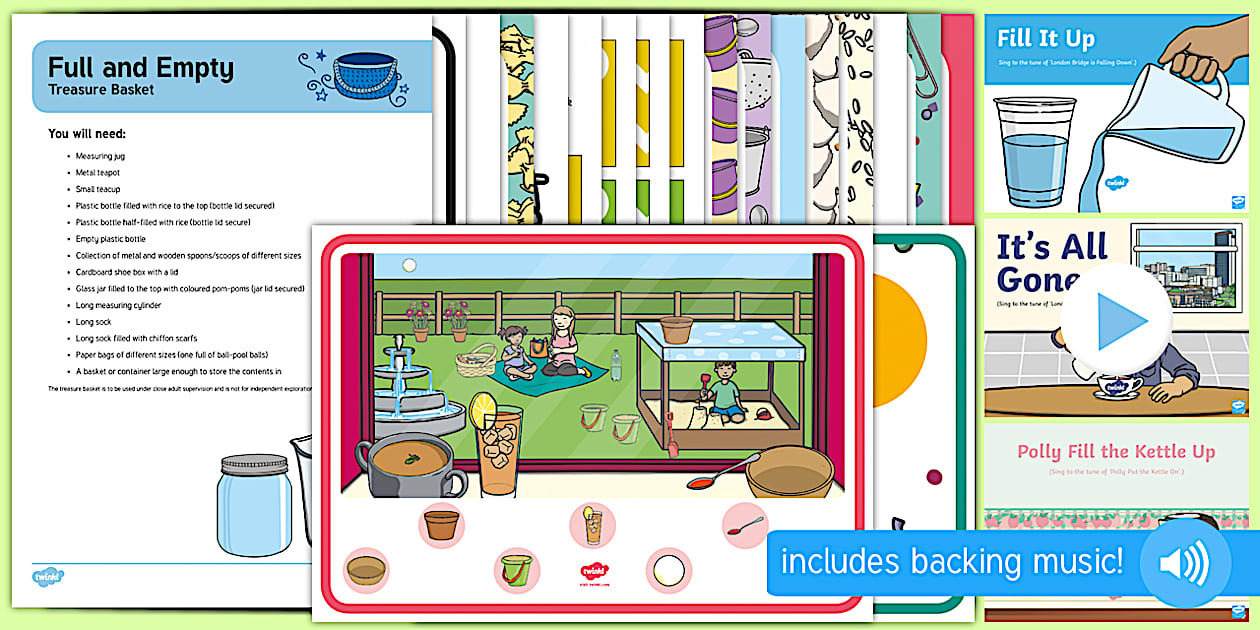 Childminder Full and Empty Concept EYFS Resource Pack