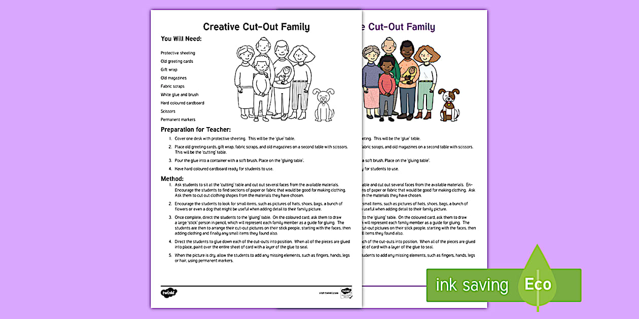 Creative Cut-Out Family Activity