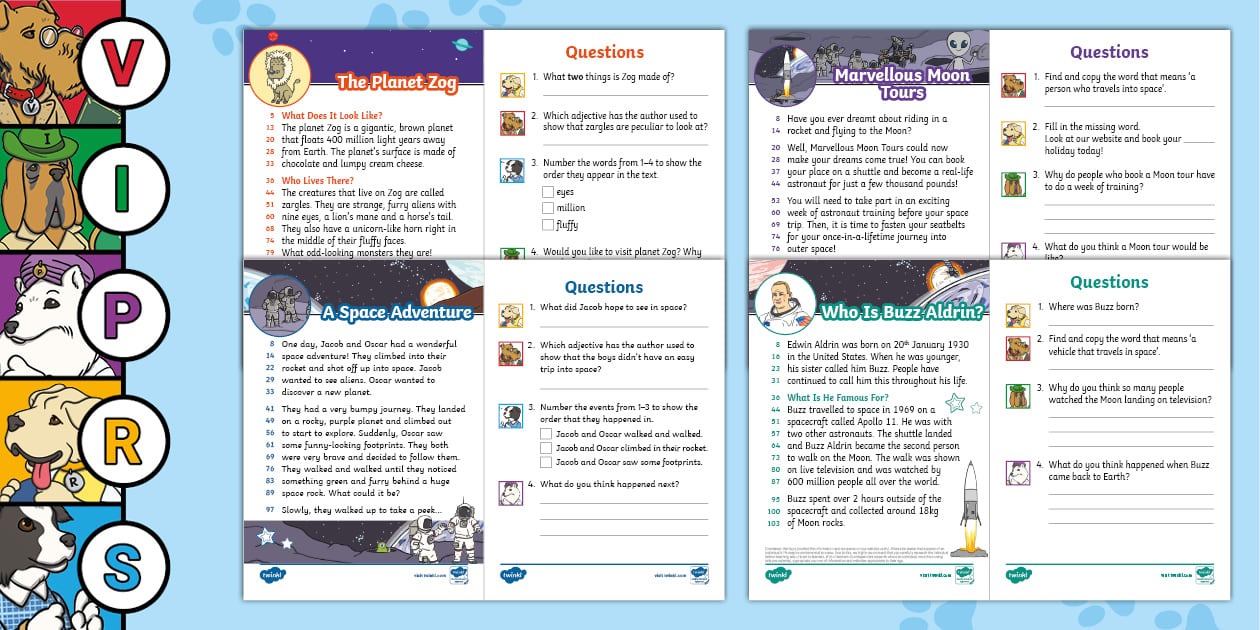 KS1 60-Second Reads: Space Activity Pack