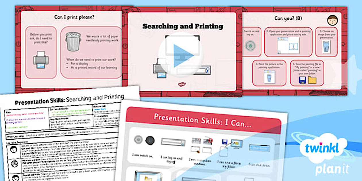 Computing: PowerPoint Presentation Skills: Searching and Printing Year 2