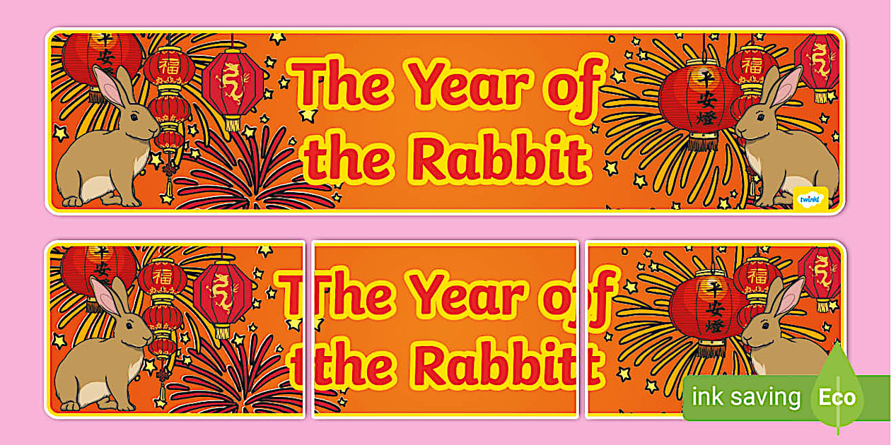 KS1 Year of the Rabbit Display Banner (teacher made)