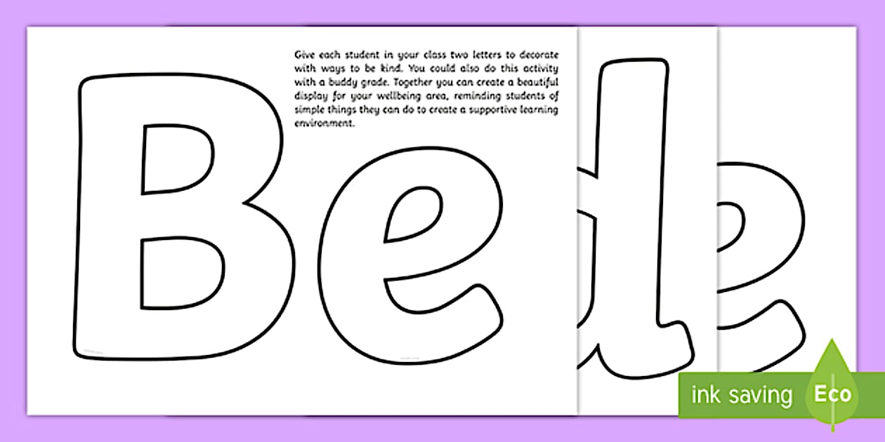 Be Kind Wherever Possible Lettering (Teacher-Made) - Twinkl